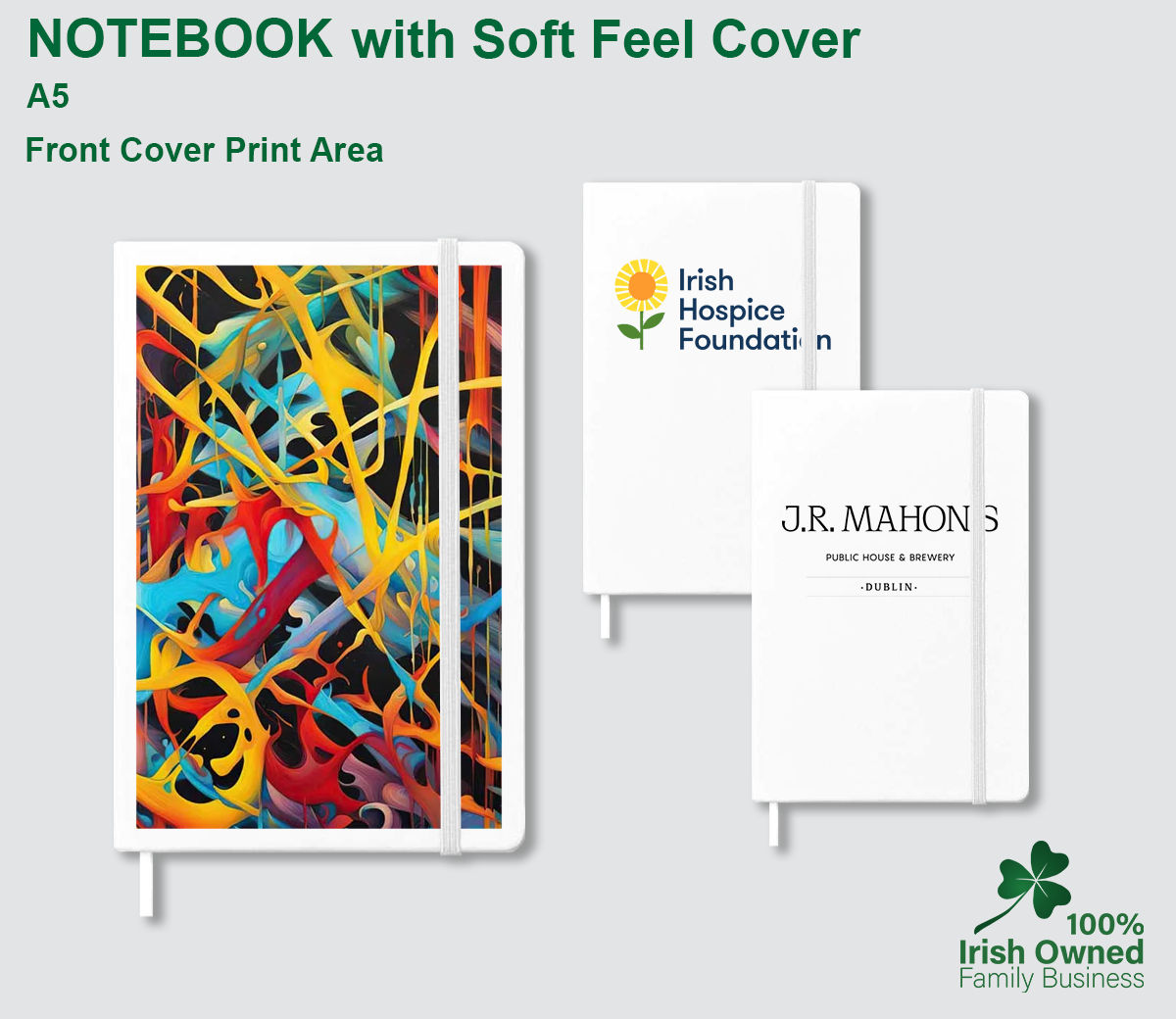 Customised A5 Notebook with Soft Feel Cover | Printing Dublin ☘️ ...